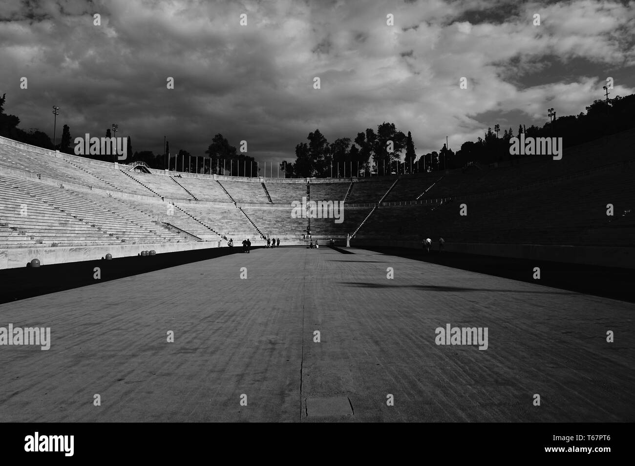 Empty basketball court sports arena Black and White Stock Photos ...