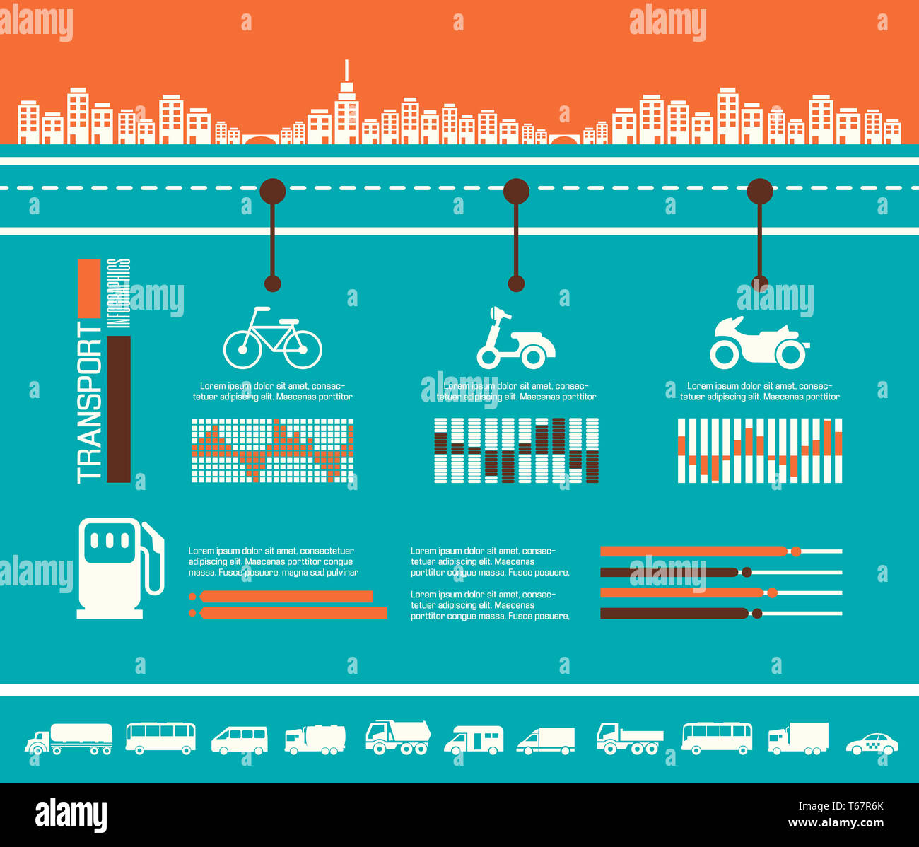 Transportation Infographic Template Stock Photo - Alamy