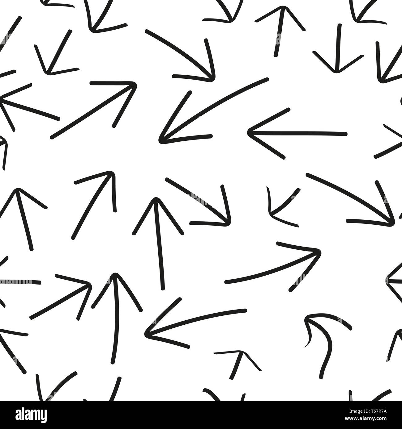 Vector arrows black hand drawn set on white background.eps 10 Stock ...