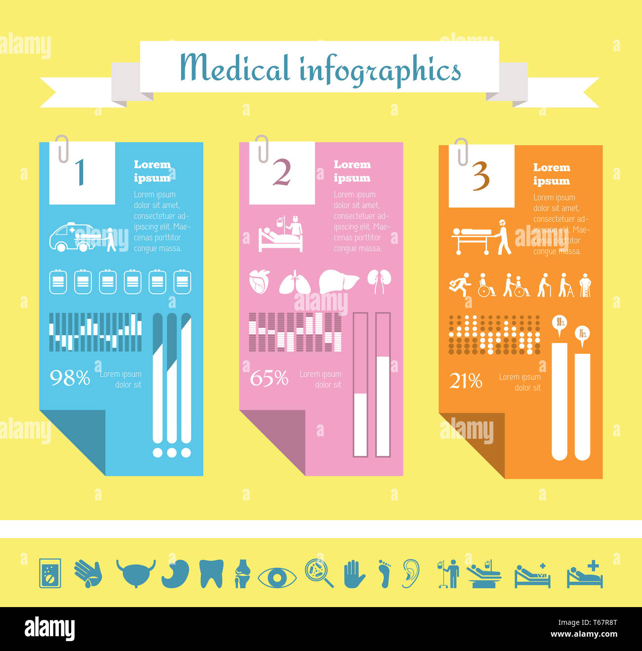 Emergency Infographic Template Stock Photo - Alamy