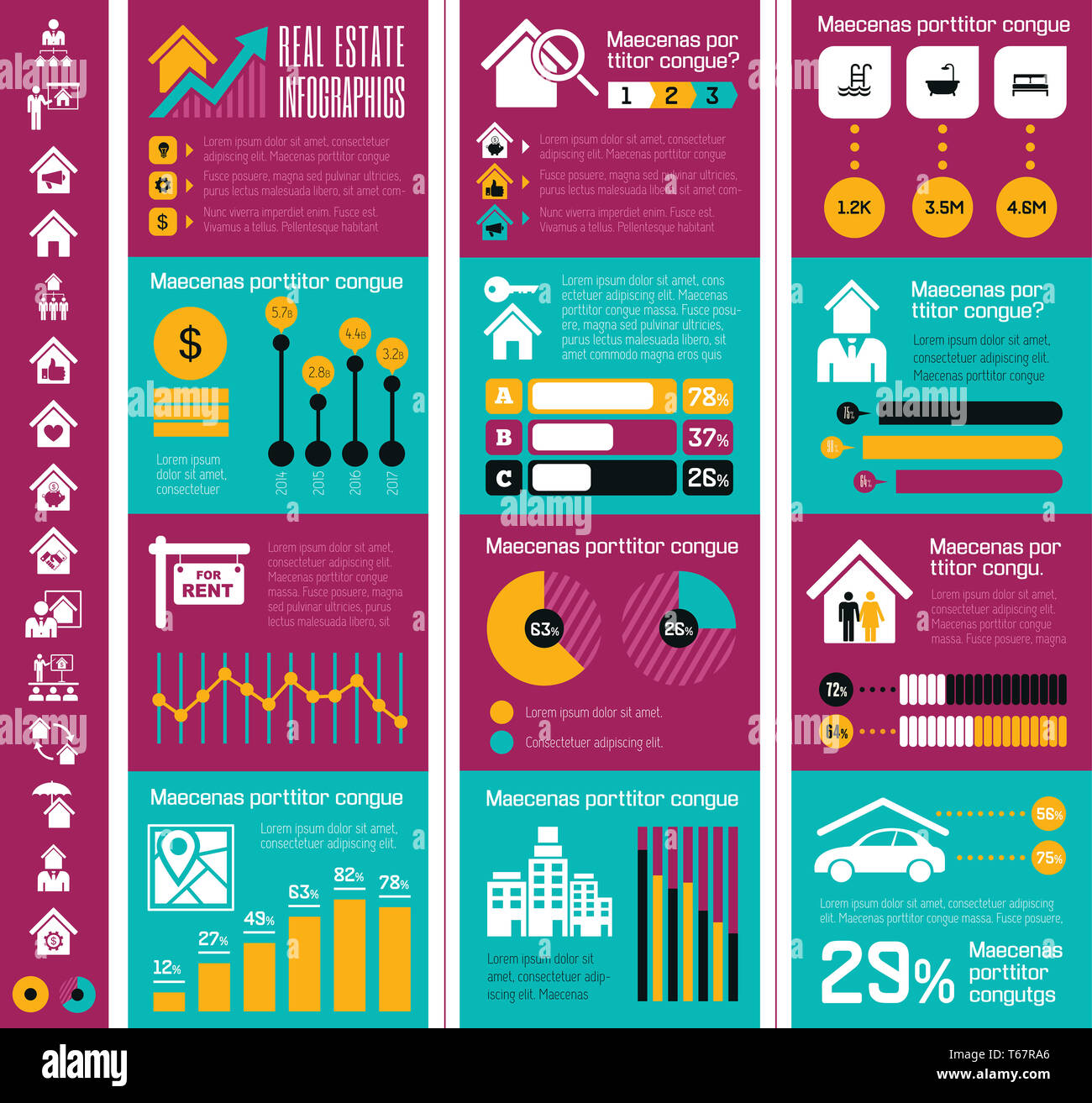 Real Estate Infographics Stock Photo - Alamy
