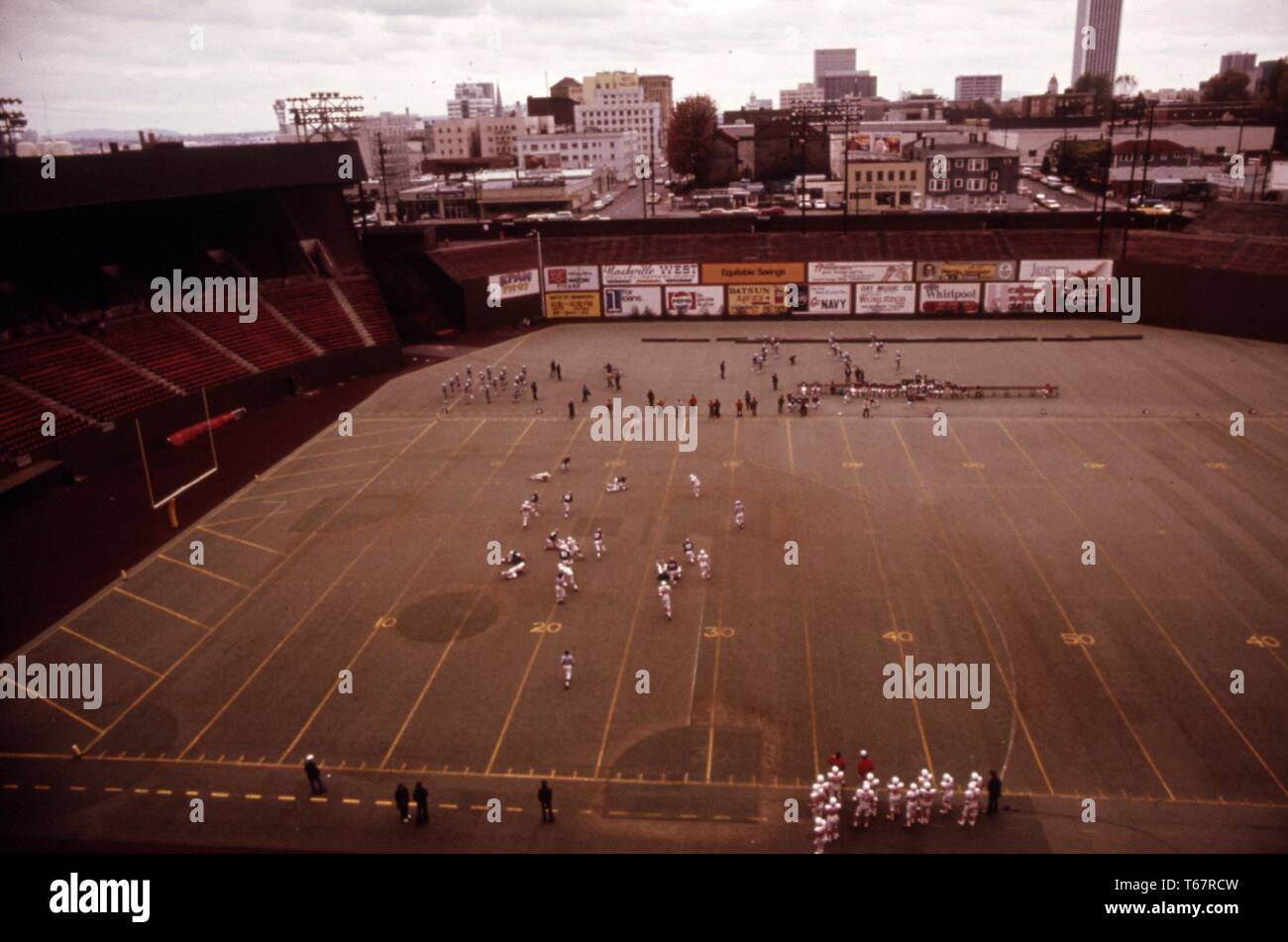Retro image of football stadium hi-res stock photography and images - Alamy