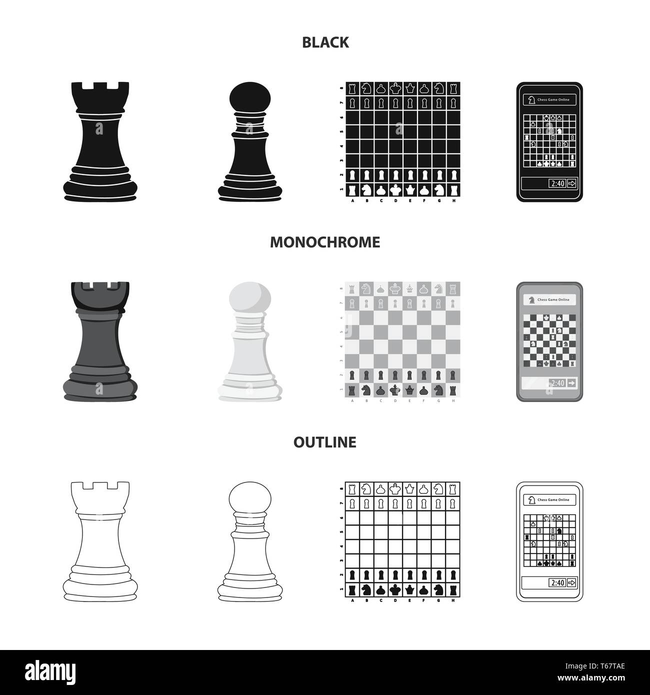 Chess board setup Cut Out Stock Images & Pictures - Alamy