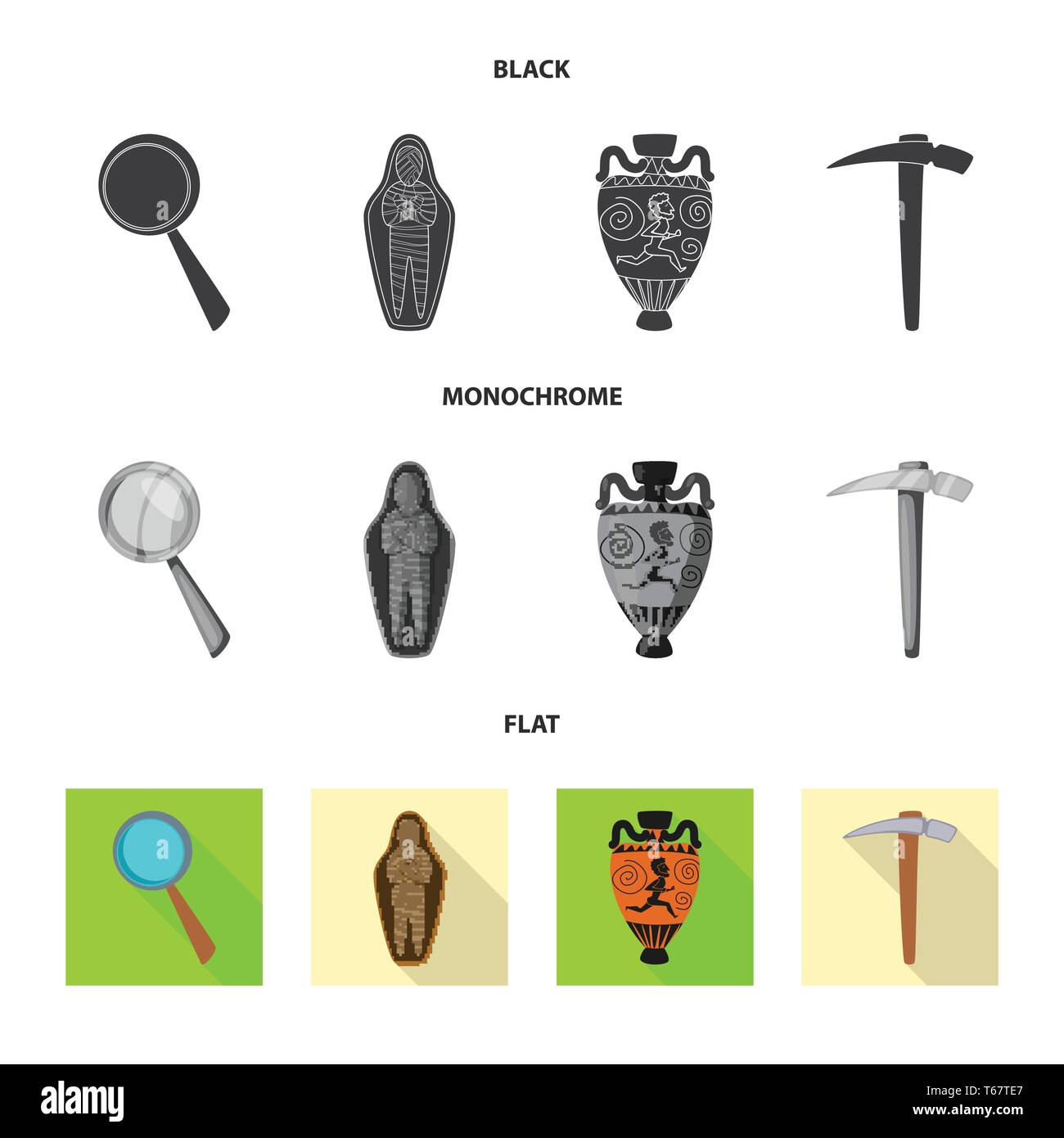 lens,mummy,amphora,pickaxe,glass,ancient,artifact,pick,tool,Egypt ...