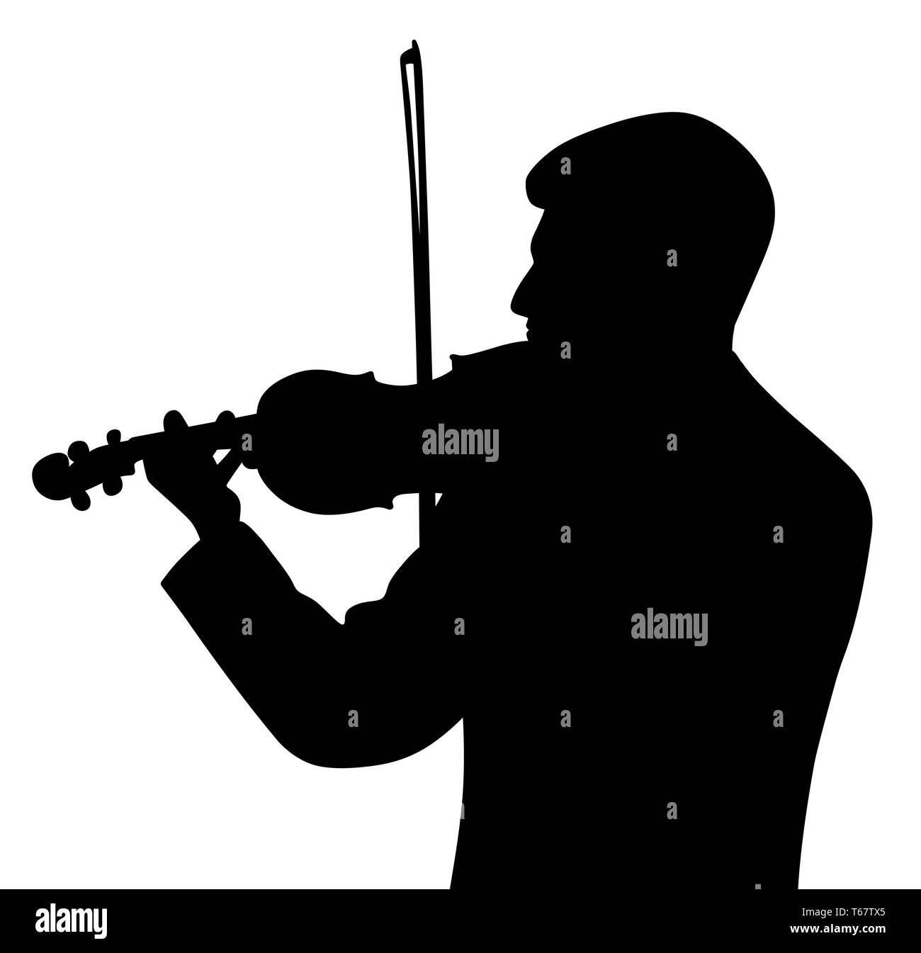 Male violinist back view Stock Vector Image & Art - Alamy