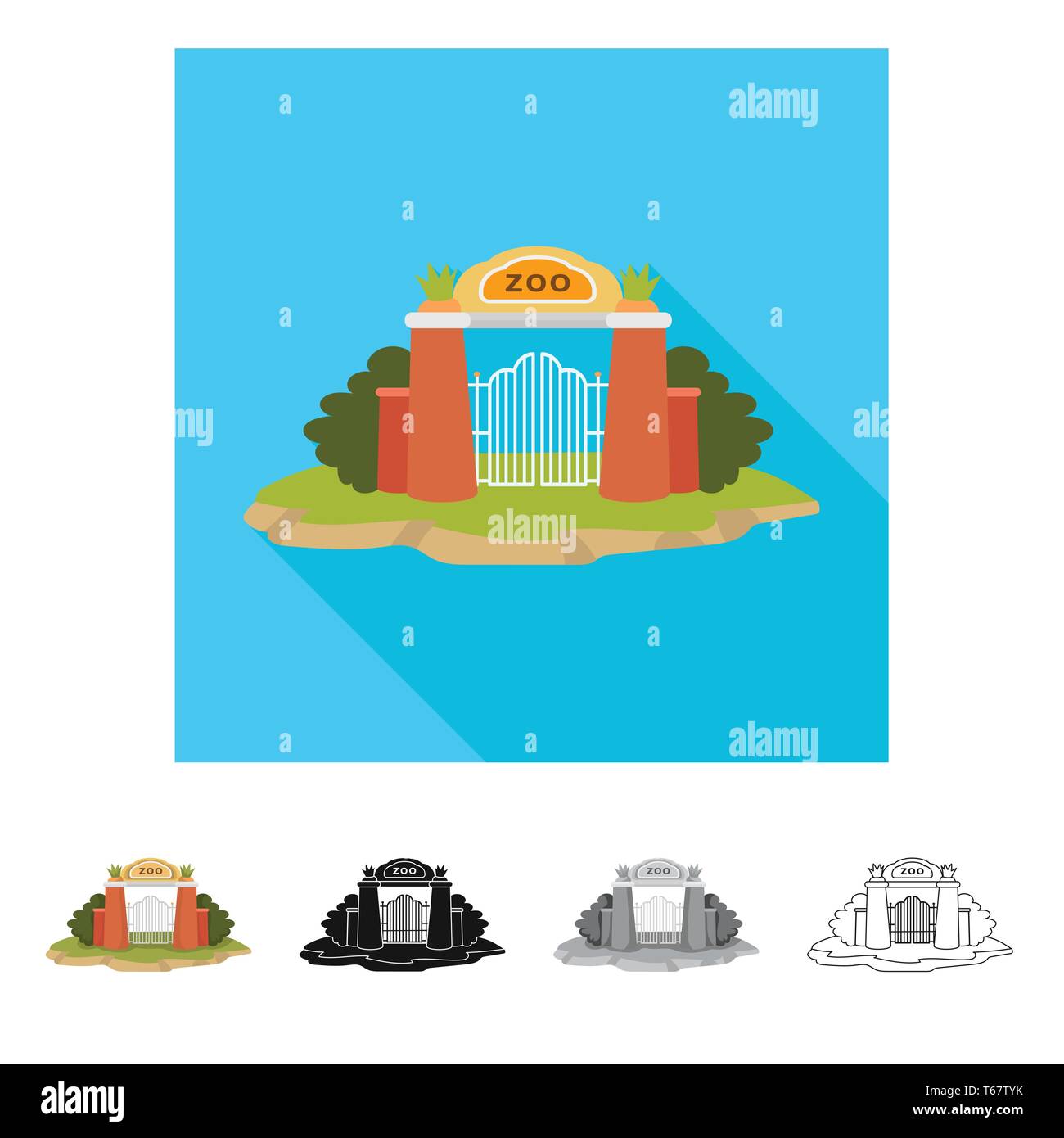 exit,open,path,palm,leaves,welcome,zoo,park,safari,animal,gate,arch ...