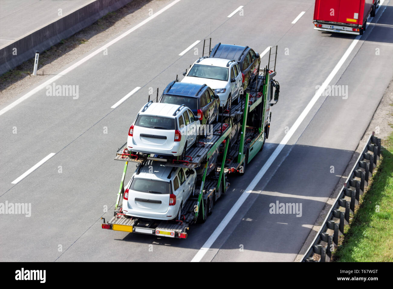 Traffic on a typical German Autobahn, Germany Stock Photo - Alamy
