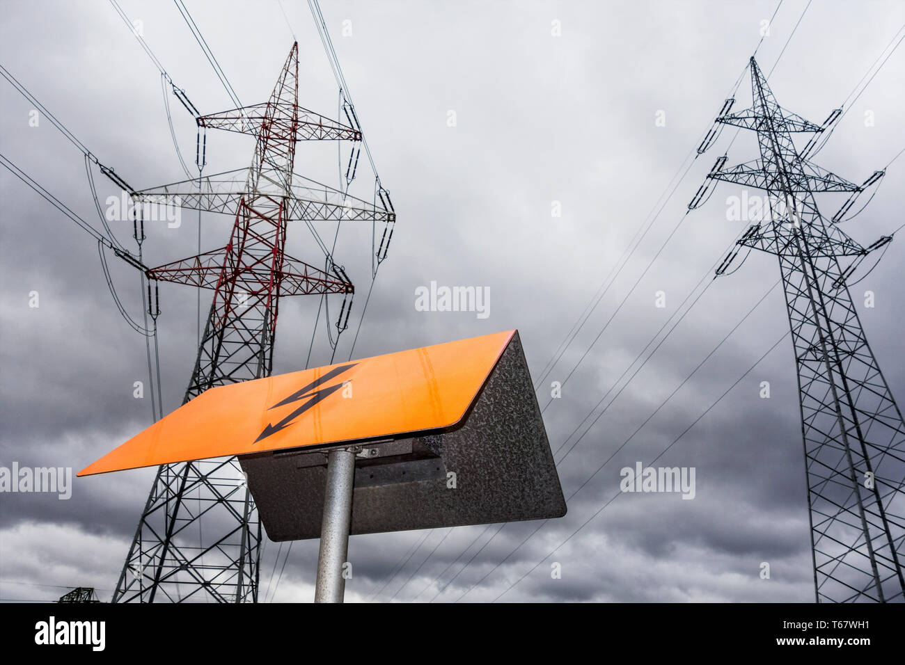 power pole symbol photo Stock Photo - Alamy