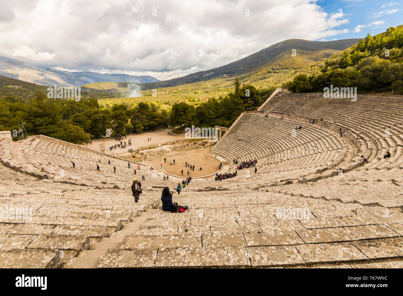 Epidaurus, Greece. The Ancient Theatre of Epidaurus, a theatre located ...