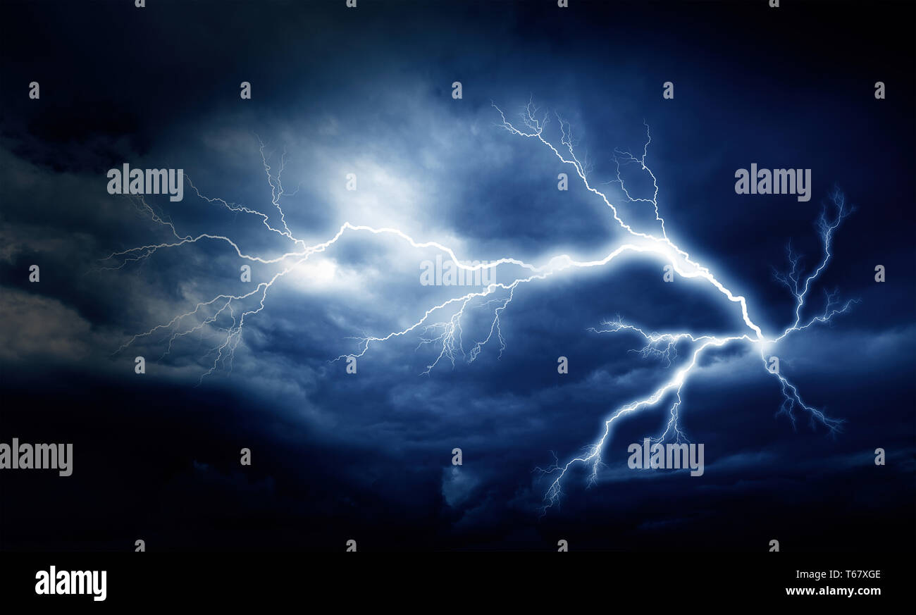 Blue lightning bolt hi-res stock photography and images - Alamy