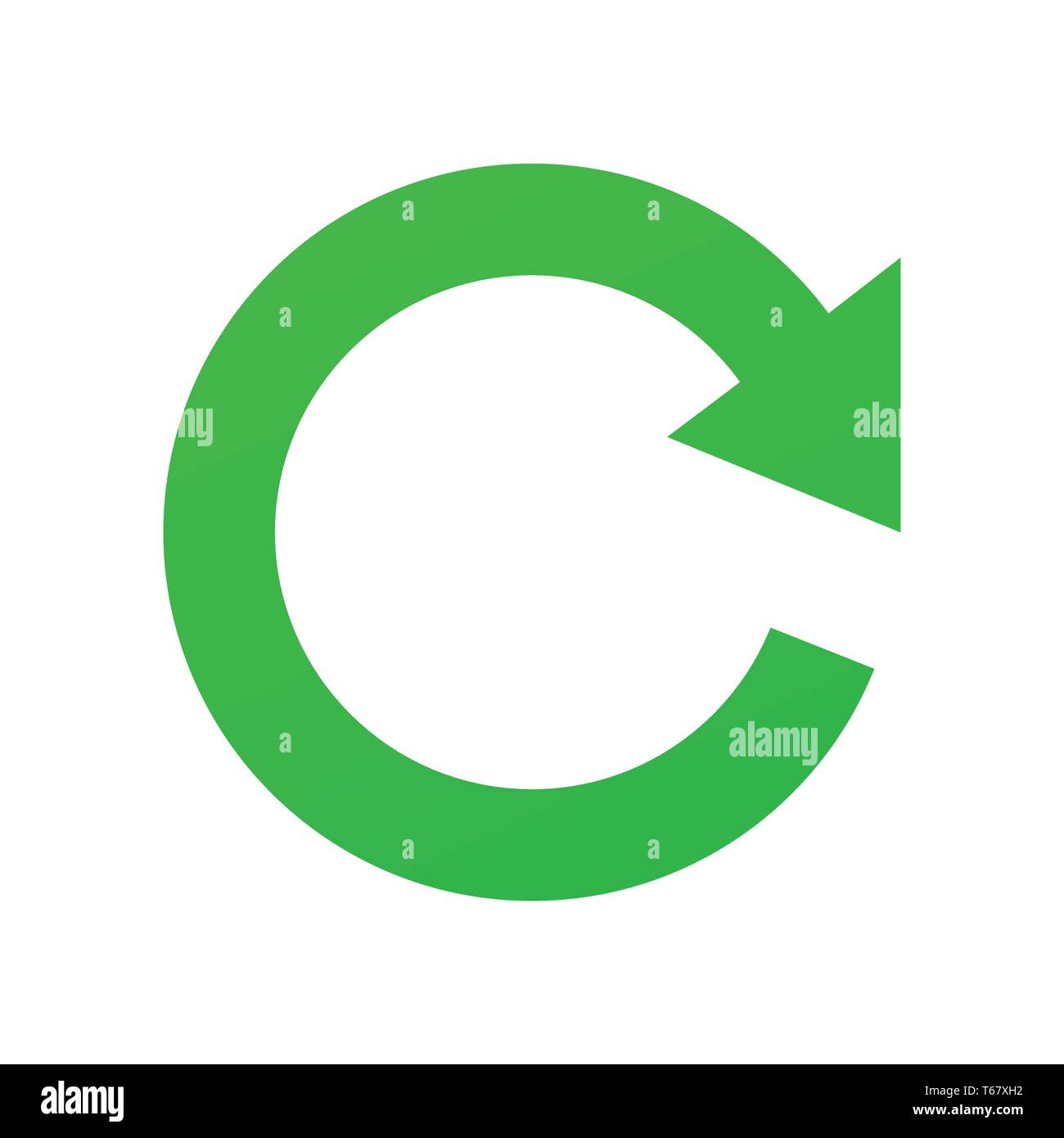 Green vector Sign of Refresh, Update and Renew isolated on white ...