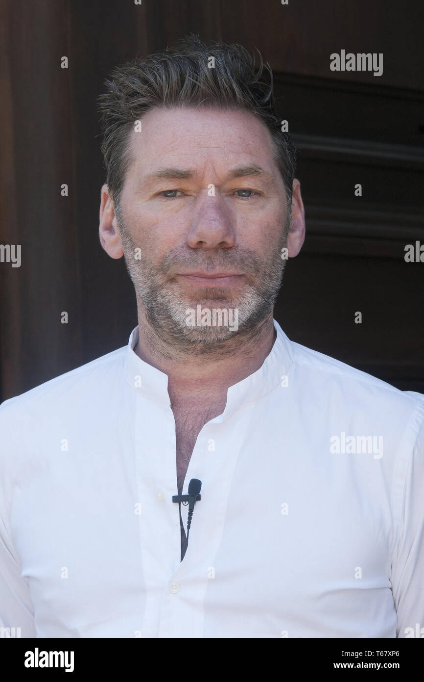 British artist Mat Collishaw attends the presentation of his first solo ...