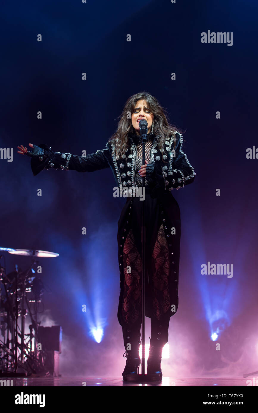 BARCELONA - JUN 26: Camila Cabello performs in concert at St. Jordi ...