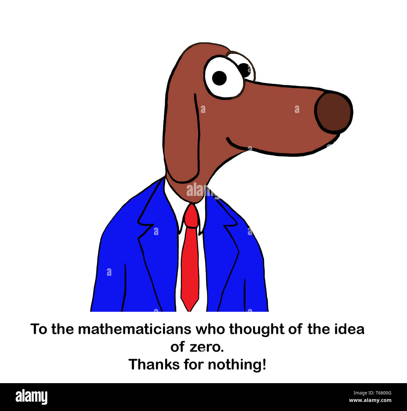 Dog professor gives thanks to mathematician Stock Photo - Alamy