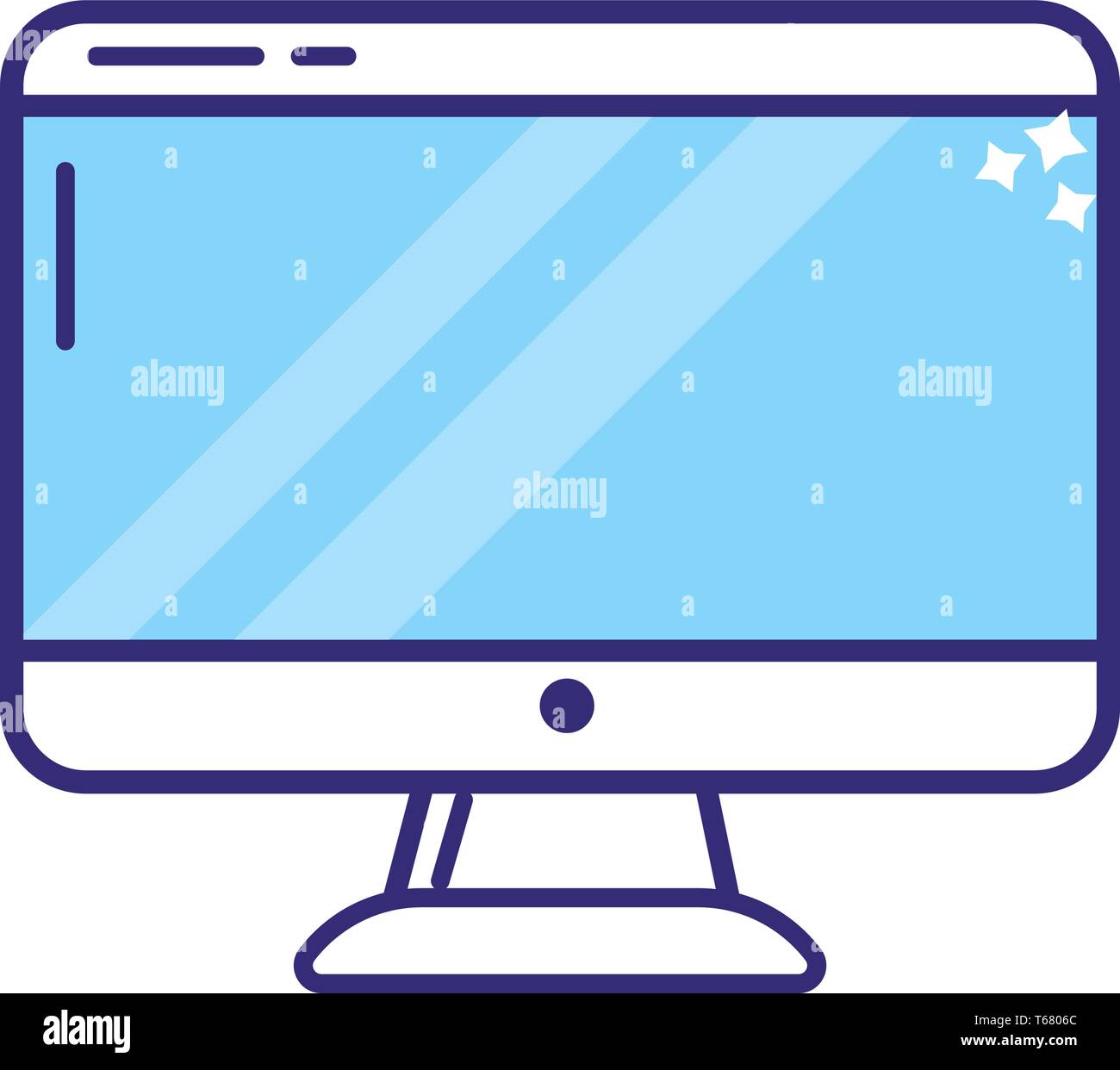 technology device computer pc screen cartoon vector illustration ...