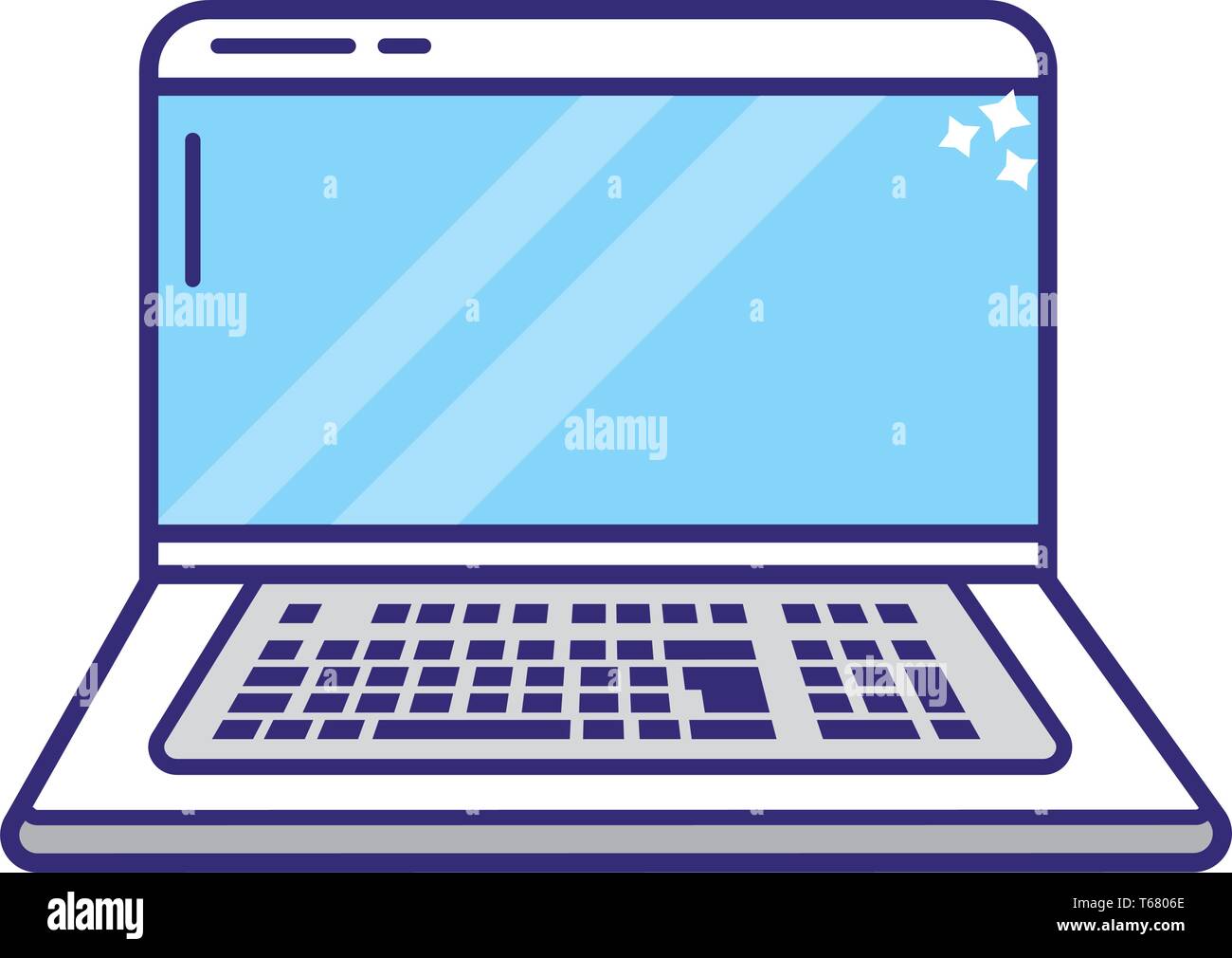 technology device laptop cartoon vector illustration graphic design ...
