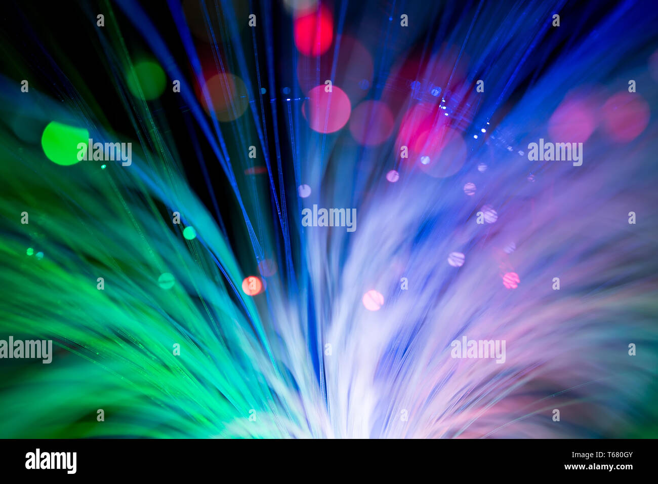 optical fibres abstract blurred technology background Stock Photo - Alamy