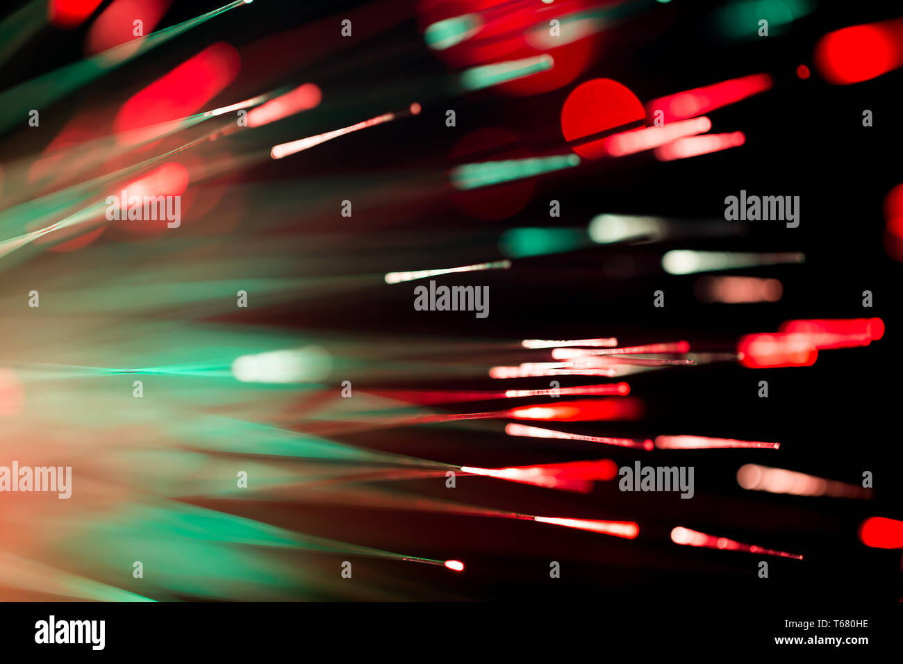 optical fibres abstract blurred technology background Stock Photo - Alamy