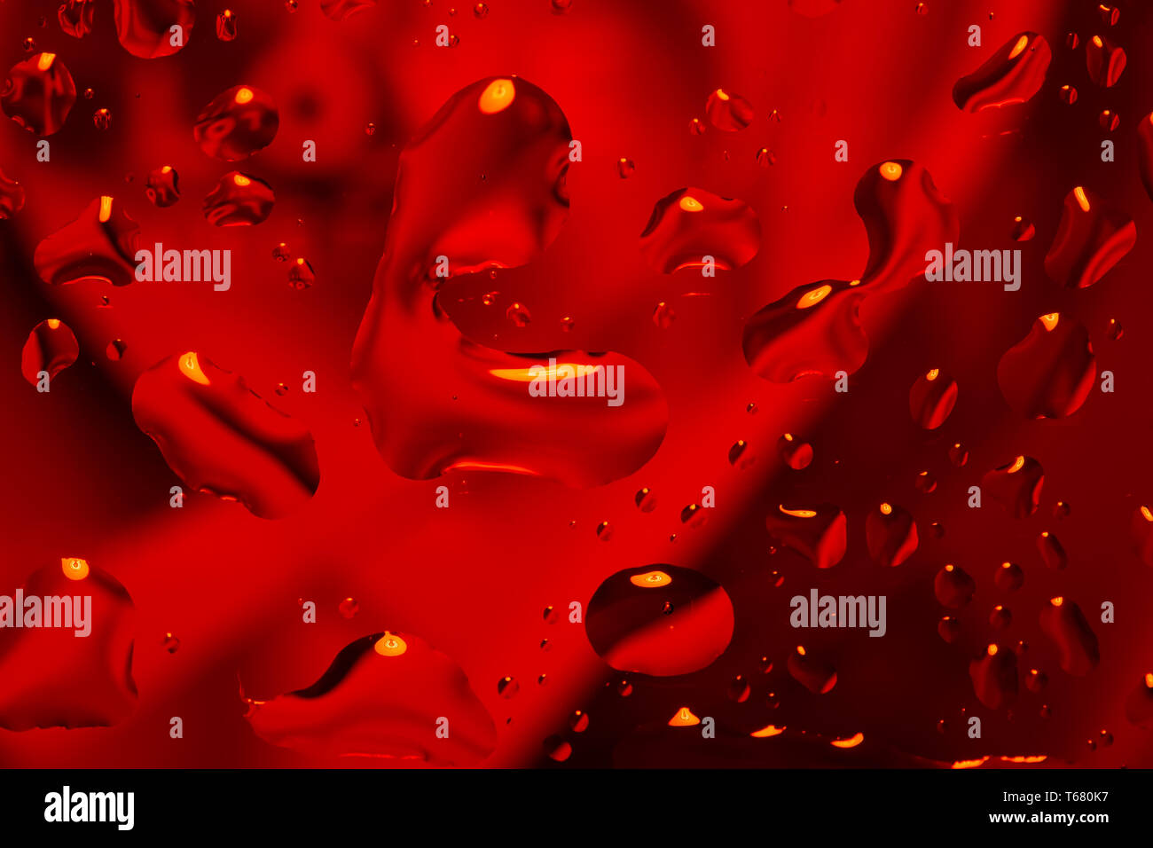 red abstract background with water drops Stock Photo - Alamy