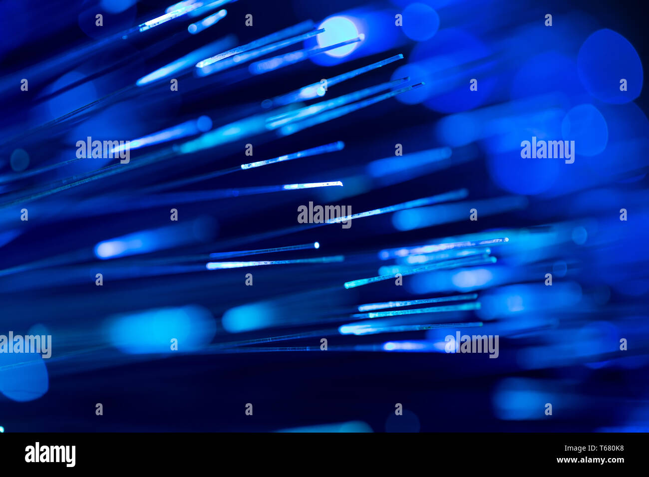 optical fibres abstract blurred technology background Stock Photo - Alamy