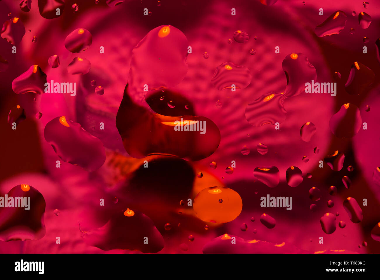 red abstract background with water drops Stock Photo - Alamy