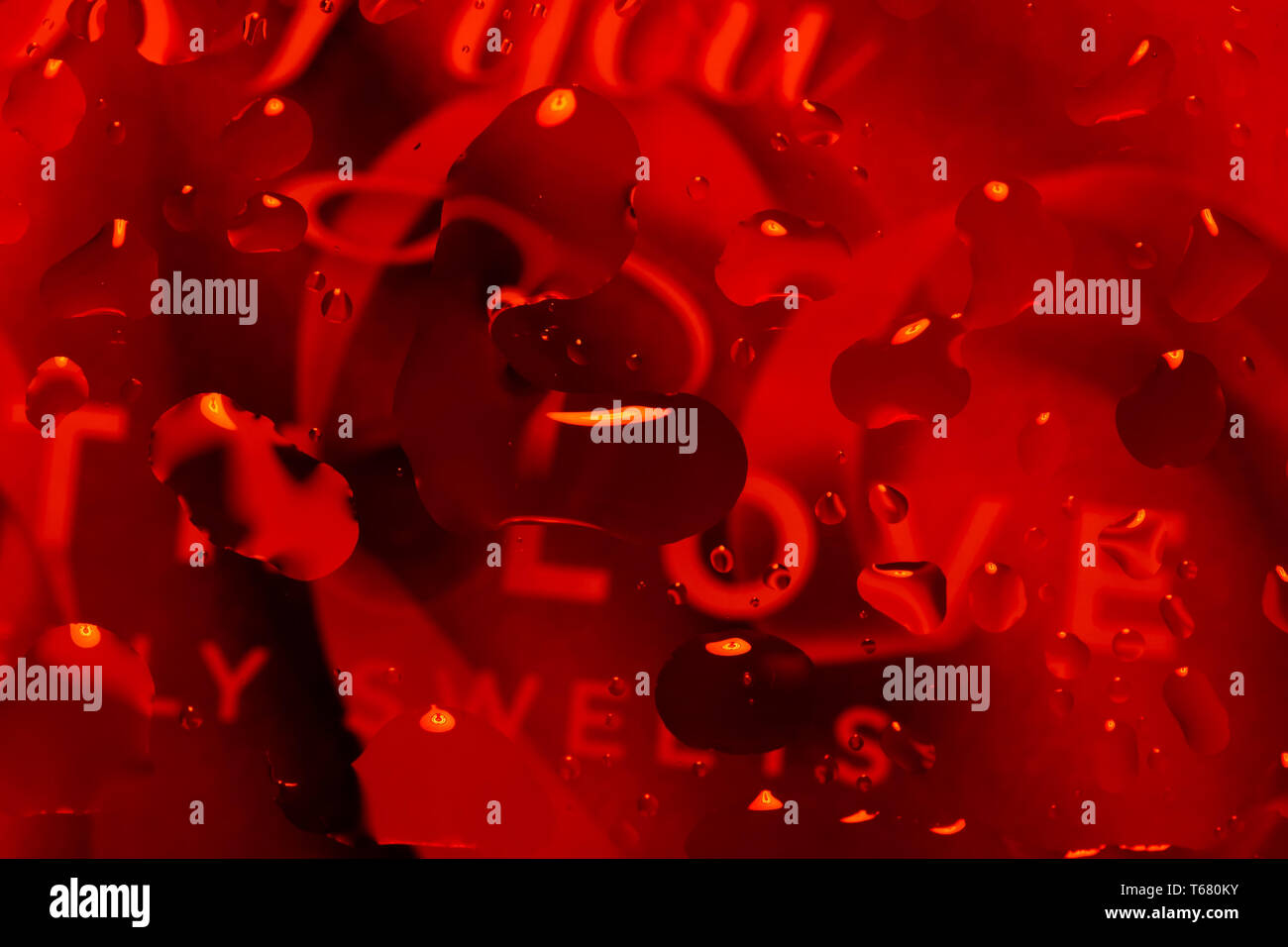 red abstract background with water drops Stock Photo - Alamy