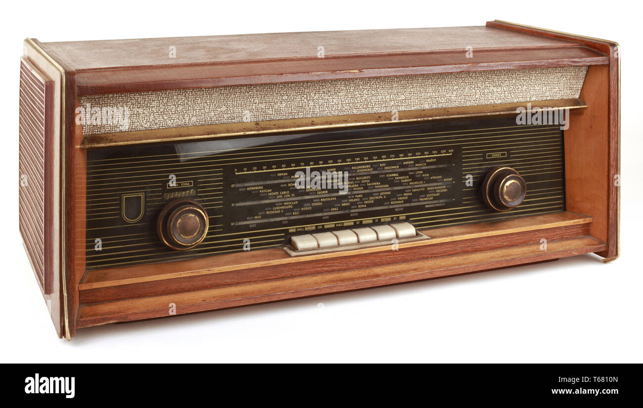Old retro radio device Cut Out Stock Images & Pictures - Alamy