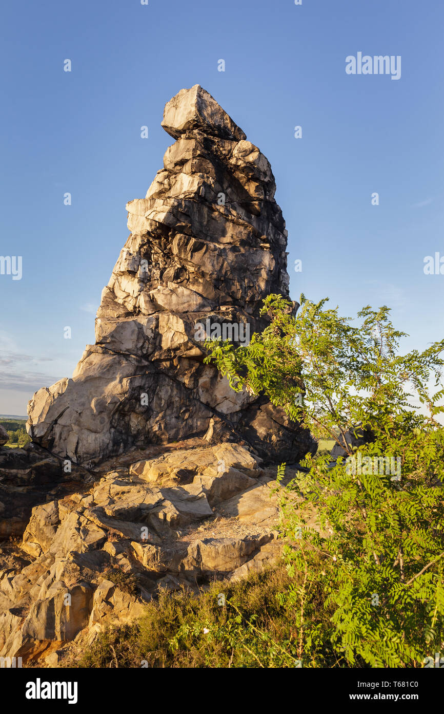 rock formation Teufelsmauer, Harz Mountains, Germany Stock Photo - Alamy