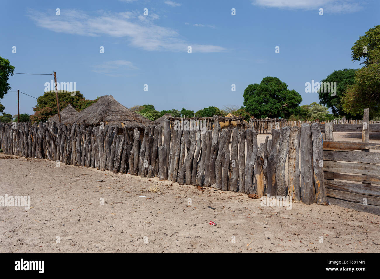 traditional african village with houses Stock Photo - Alamy