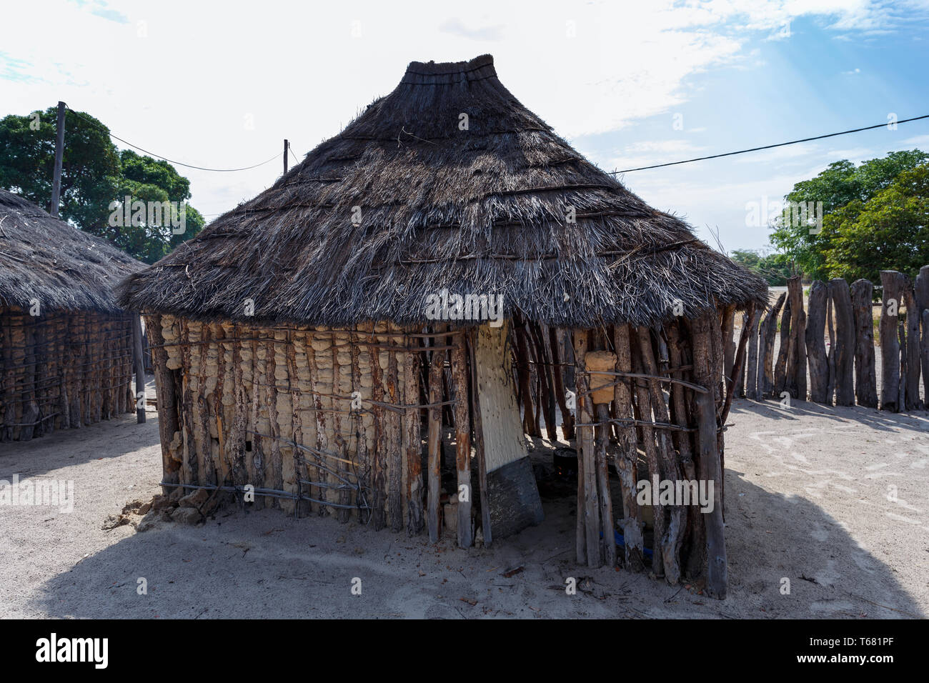 traditional african village with houses Stock Photo - Alamy
