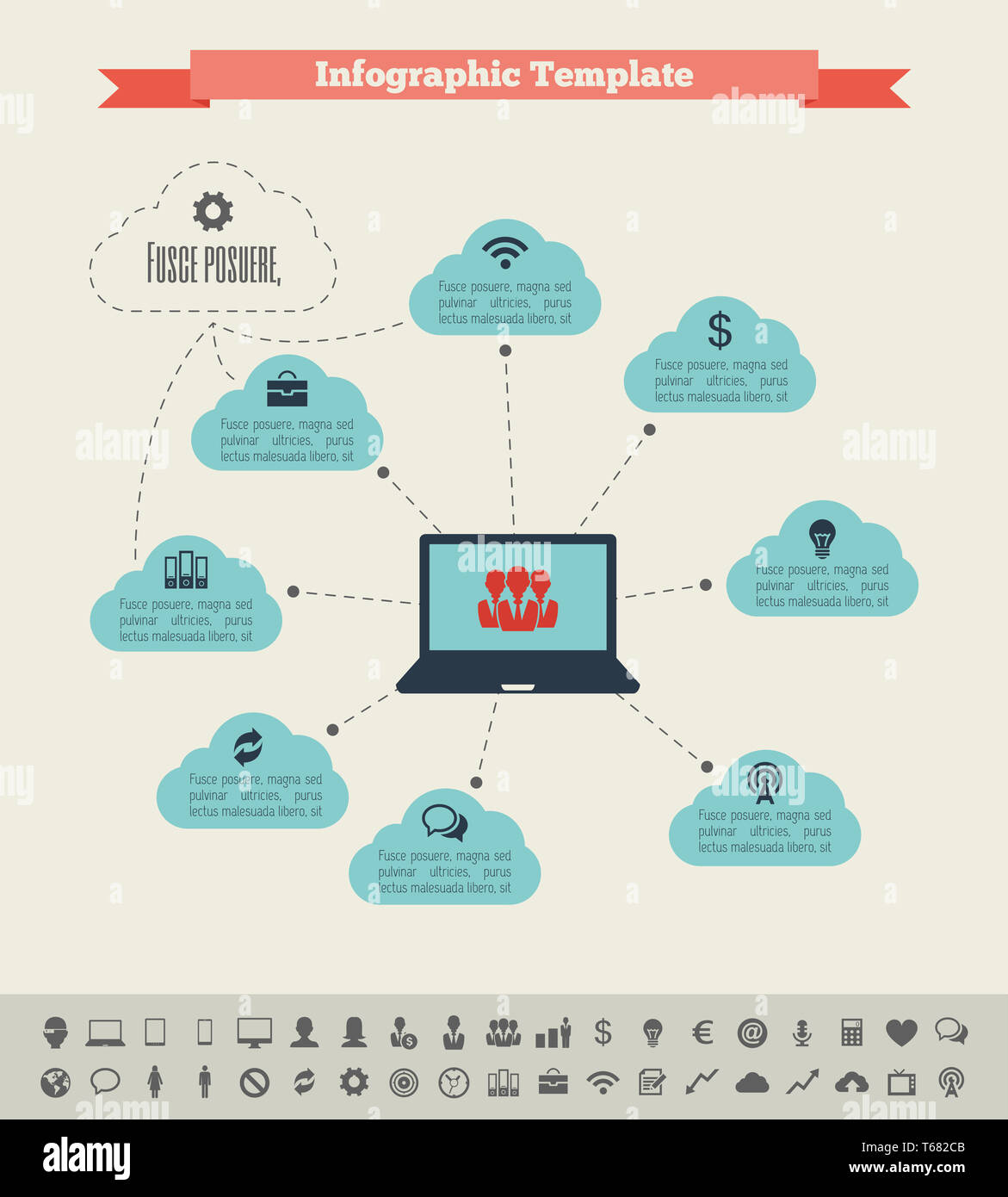 IT Industry Infographic Elements Stock Photo - Alamy