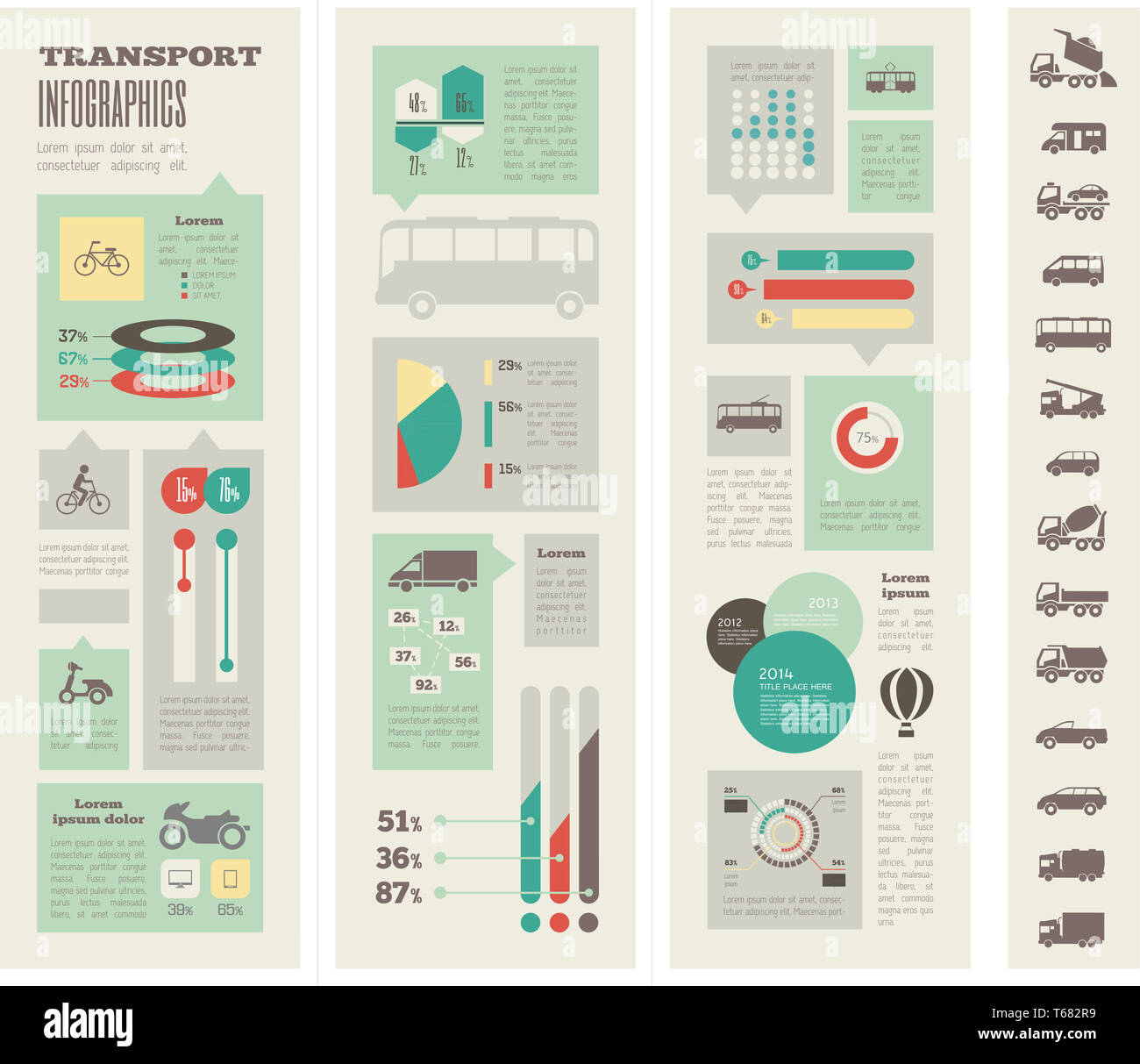 Transportation Infographic Template Stock Photo - Alamy