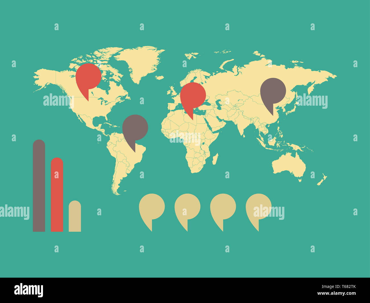 Map of the World Stock Photo - Alamy