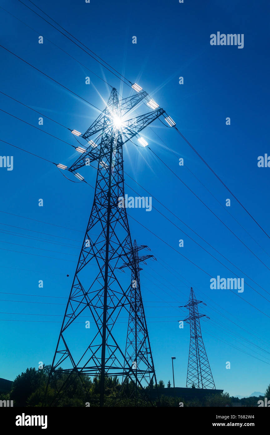 power pole symbol photo Stock Photo - Alamy
