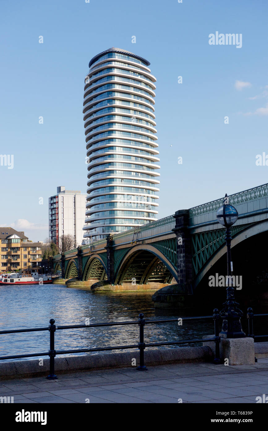 Lombard Wharf tower by the River Thames in London, England Stock Photo ...