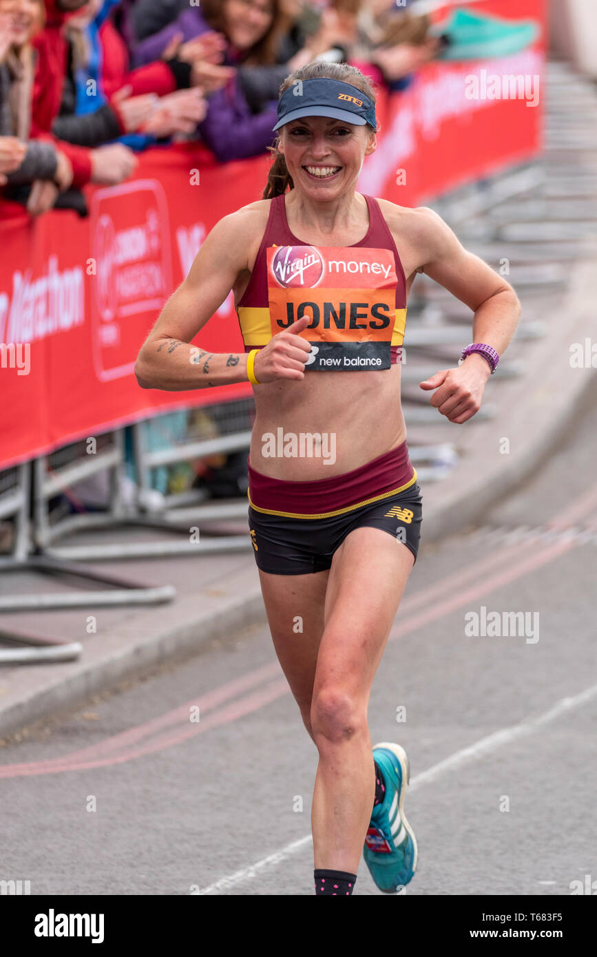 Tish Jones GBR racing in the Virgin Money London Marathon 2019 near ...
