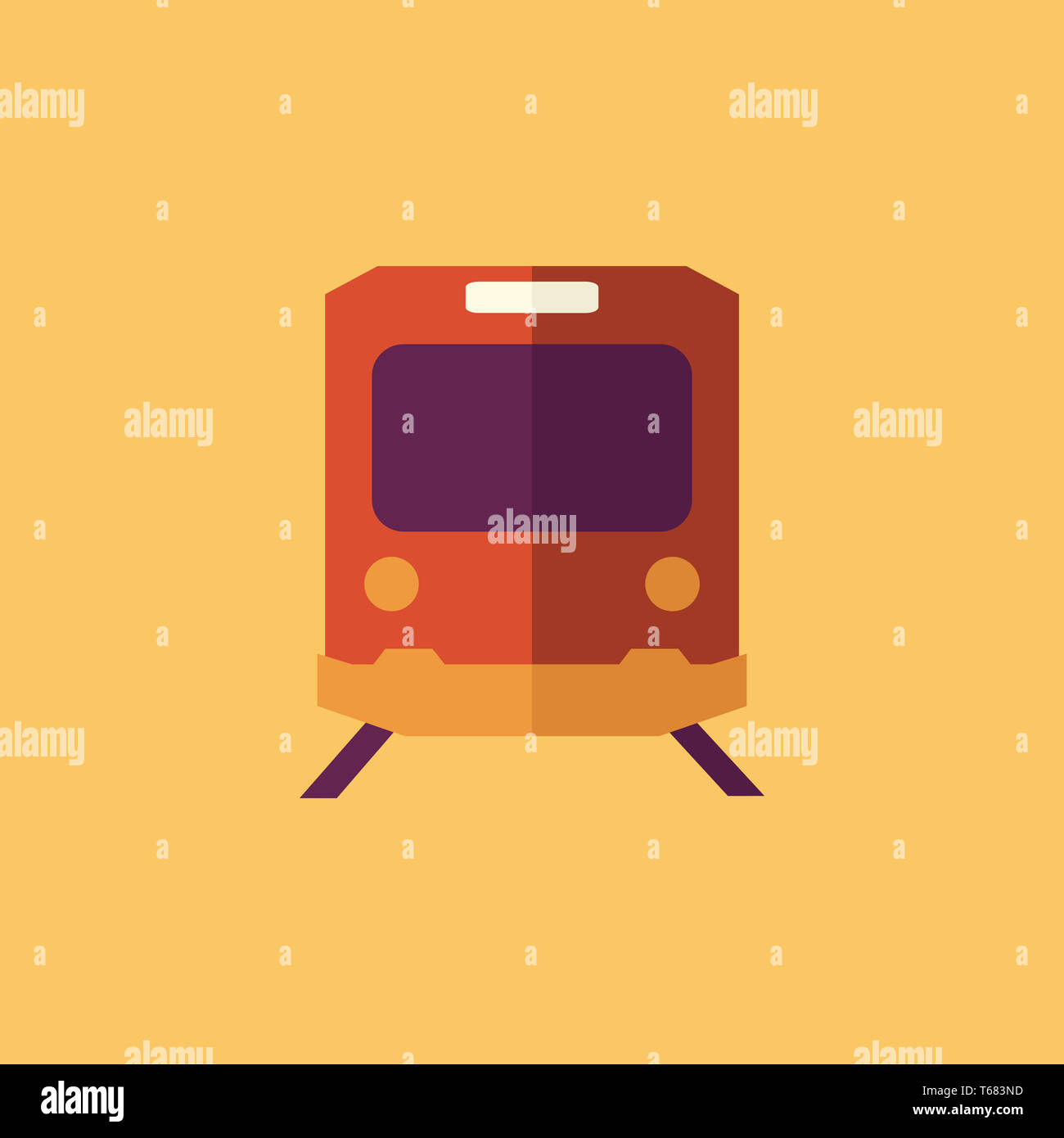 Train. Transportation Flat Icon Stock Photo - Alamy