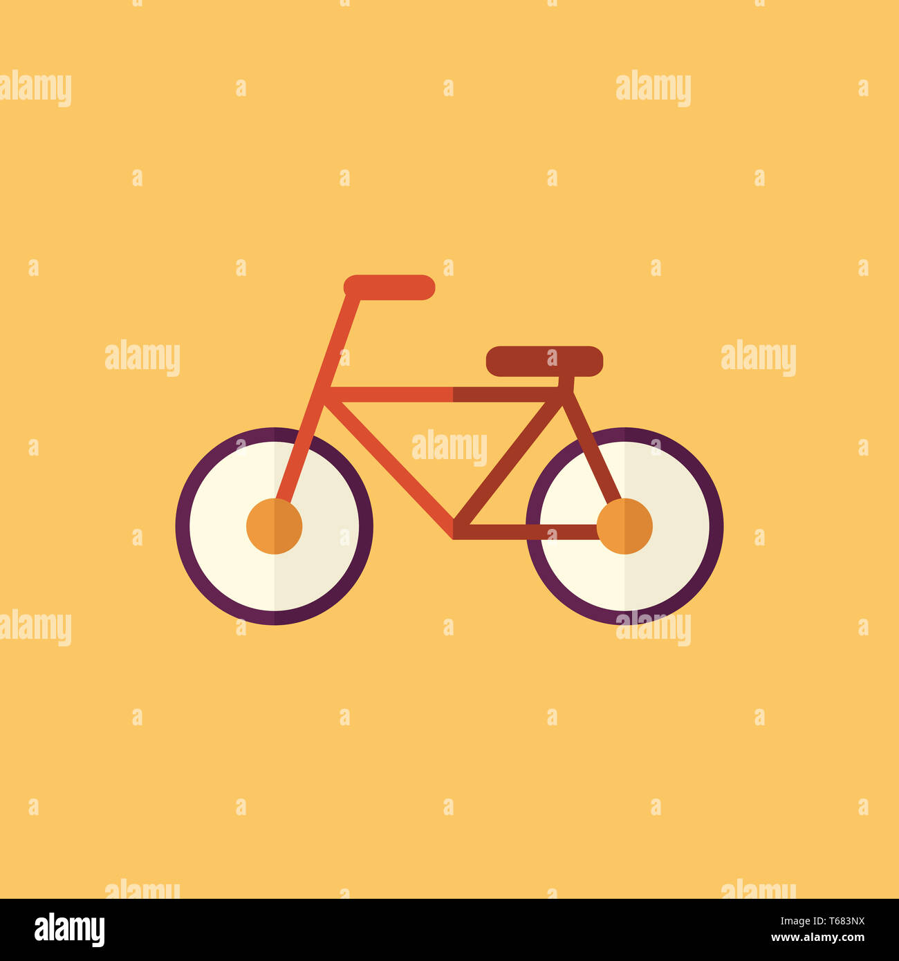 Bike. Transportation Flat Icon Stock Photo - Alamy