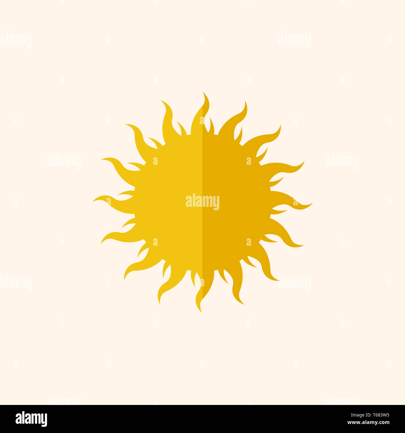 Flat sun icon hi-res stock photography and images - Alamy