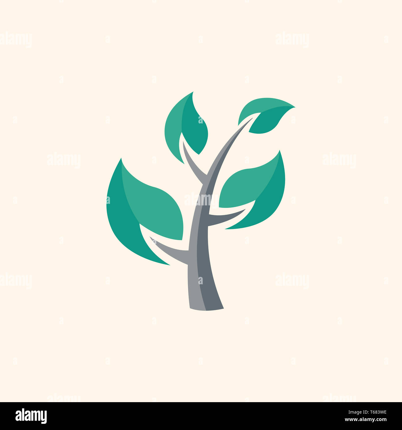 Tree Flat Icon Stock Photo - Alamy