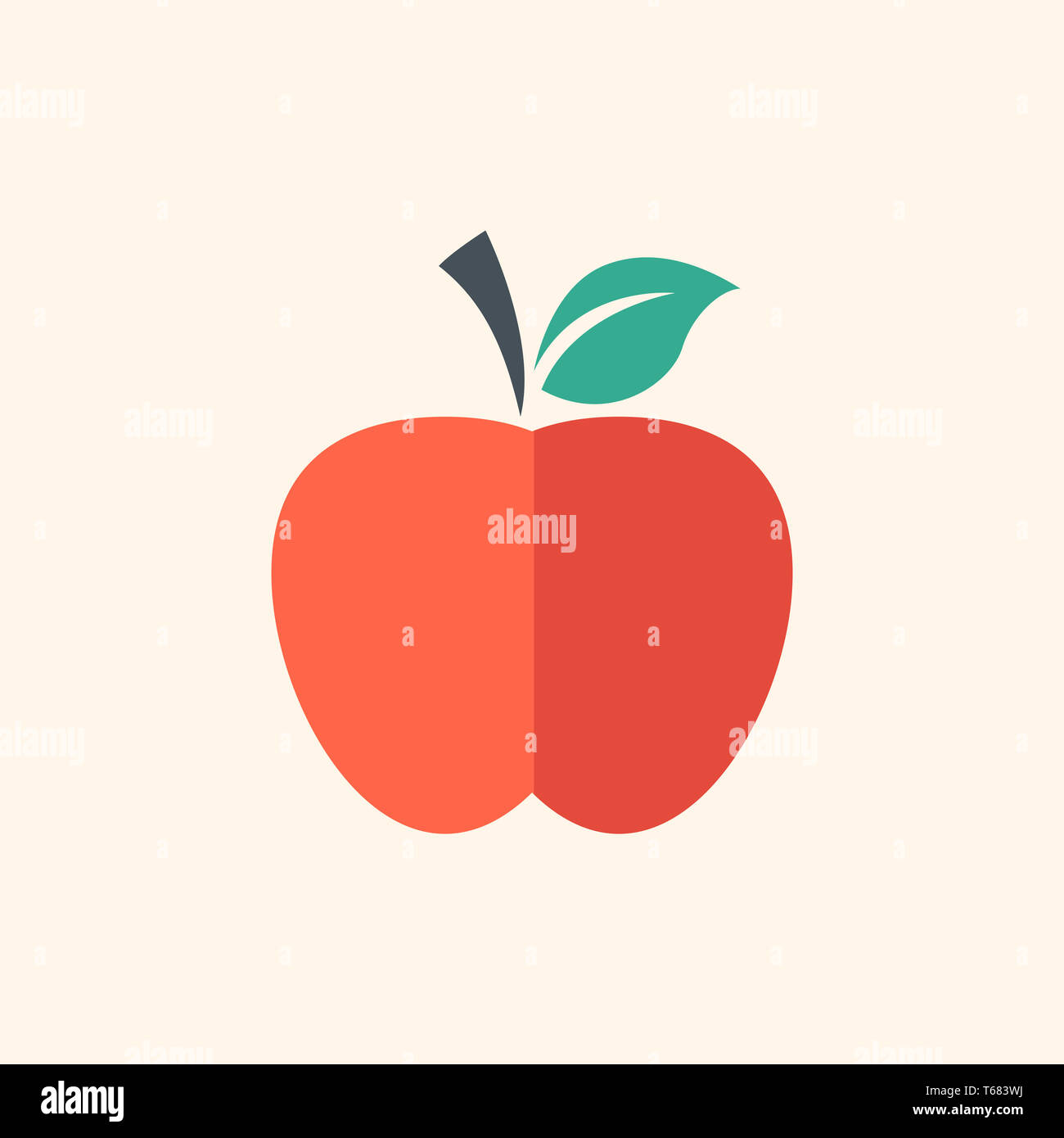 Flat apple design hi-res stock photography and images - Alamy