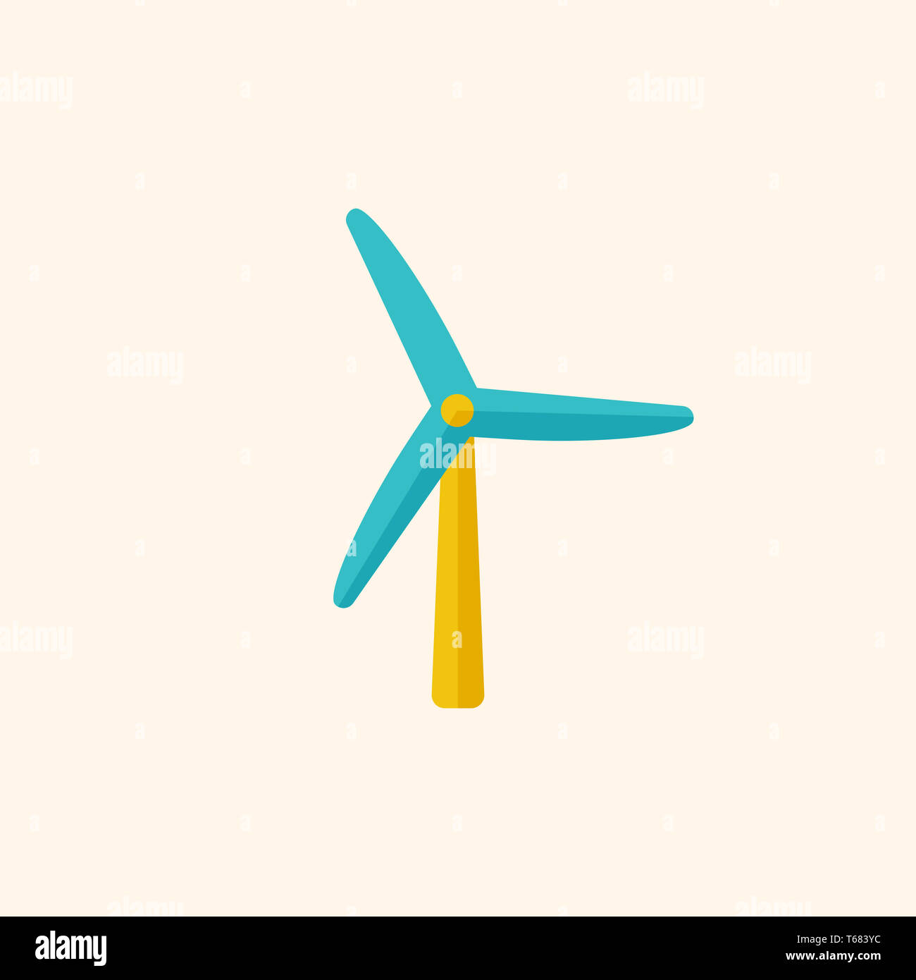 Wind Energy Flat Icon Stock Photo - Alamy