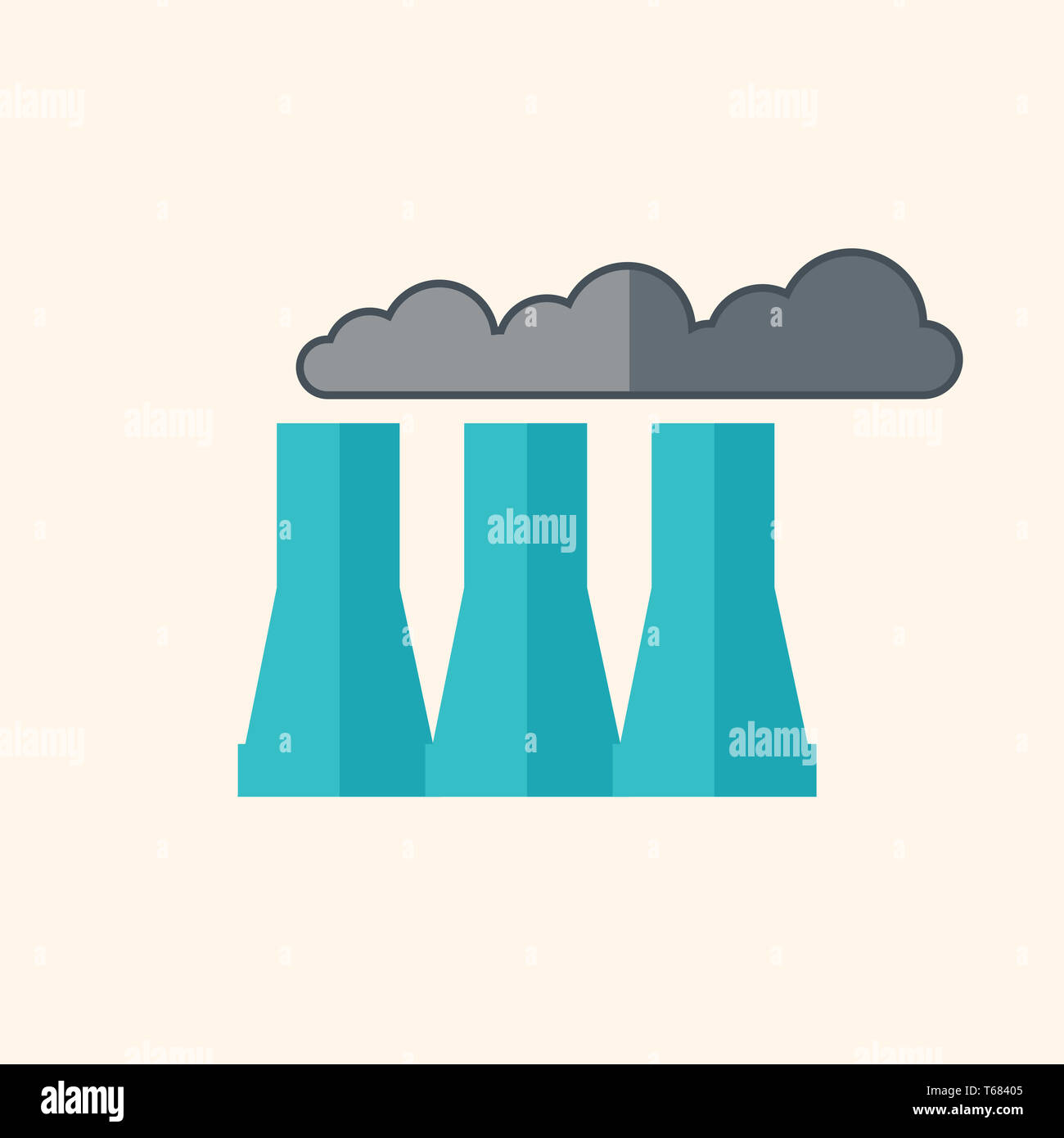 Factory flat design hi-res stock photography and images - Alamy