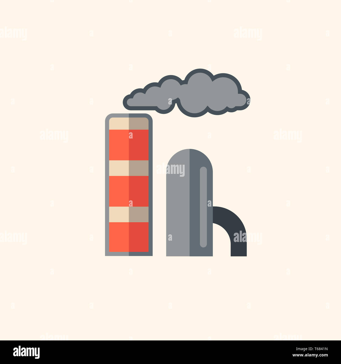 Factory flat design hi-res stock photography and images - Alamy