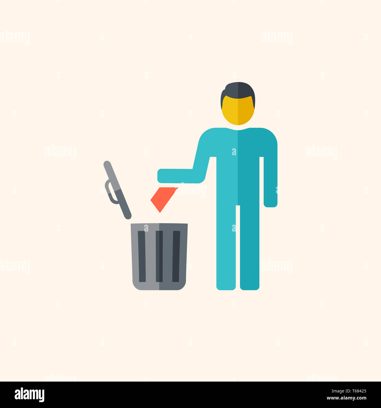 Garbage man icon hi-res stock photography and images - Alamy