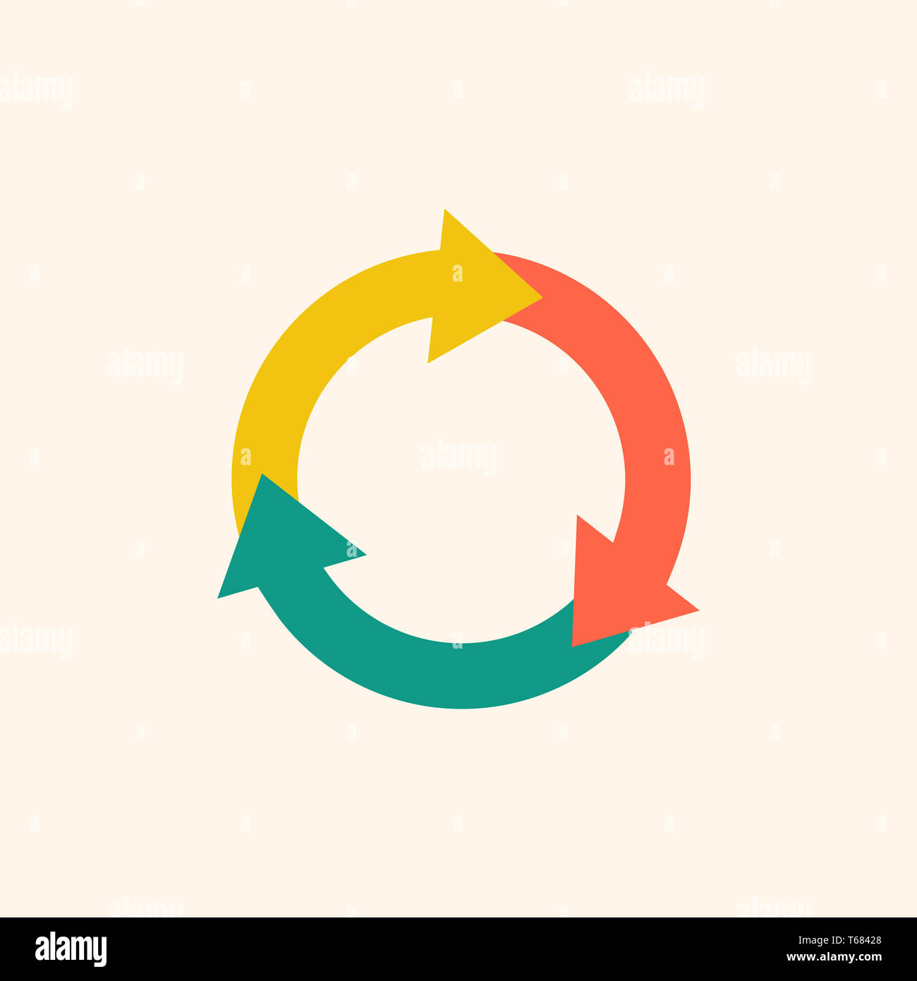 Recycle Flat Icon Stock Photo - Alamy