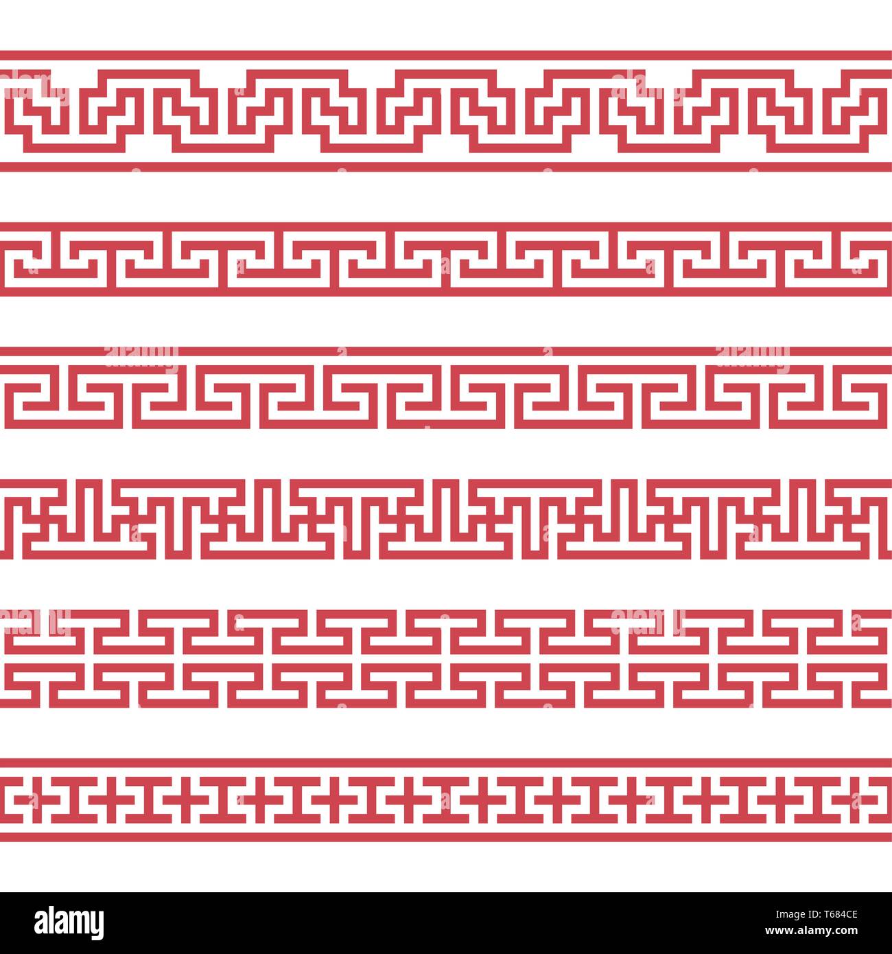 Set of vector korean borders. Asain pattern, pattern fills, web page Stock Vector Image & Art ...