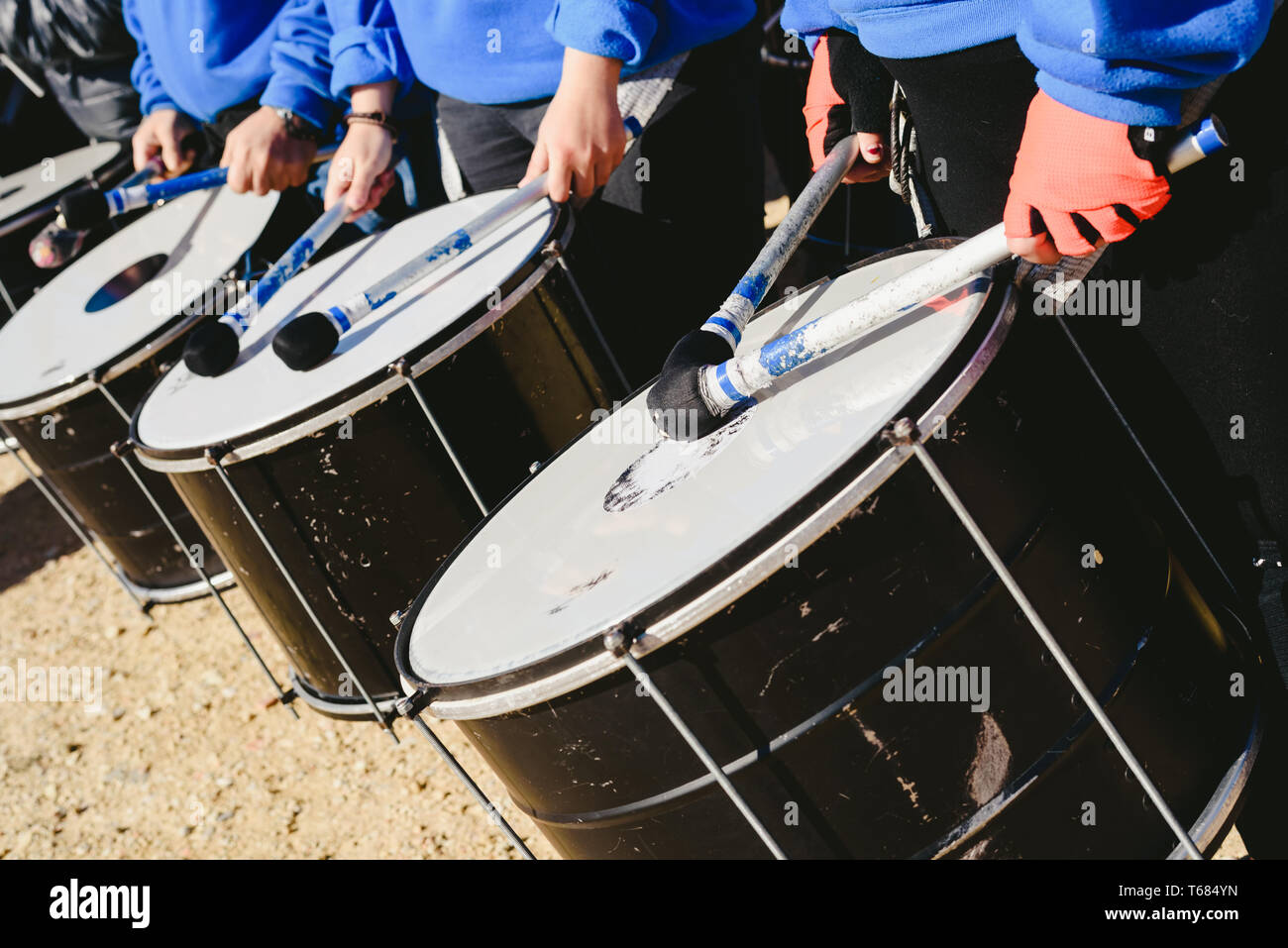 Detail of bass sound drums Stock Photo - Alamy