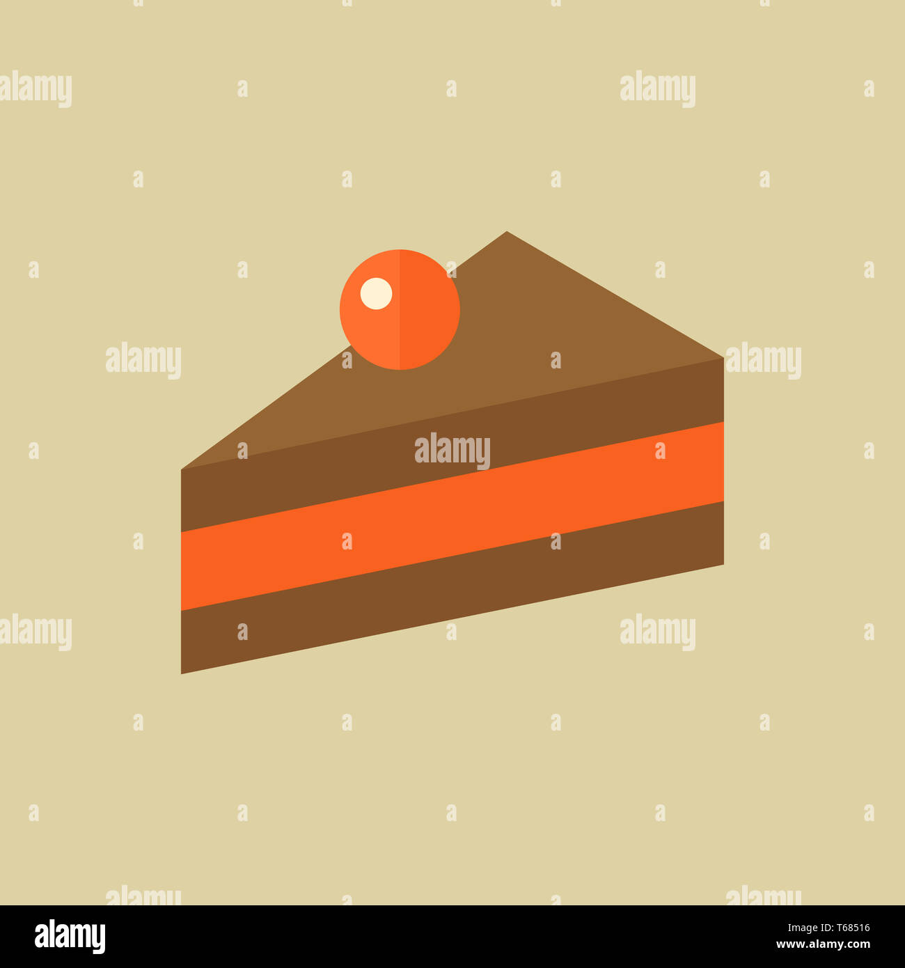 Flat cake illustration hi-res stock photography and images - Alamy