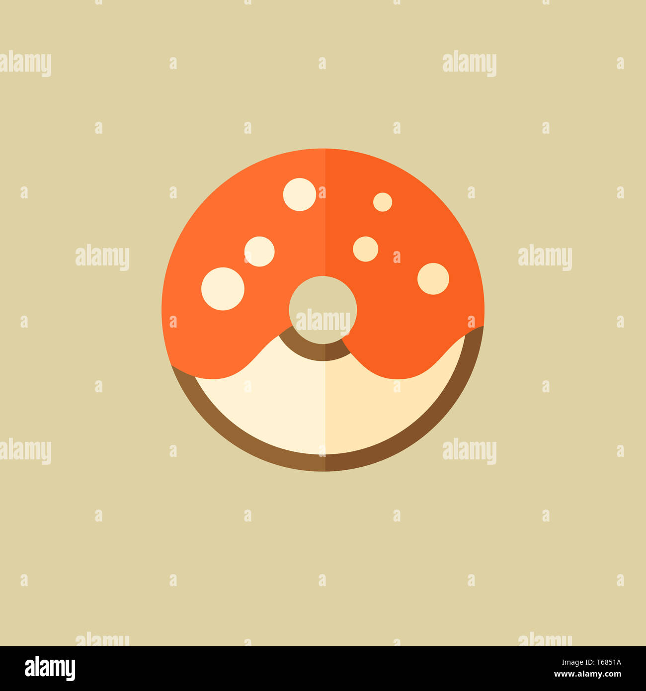 Donut. Food Flat Icon Stock Photo - Alamy